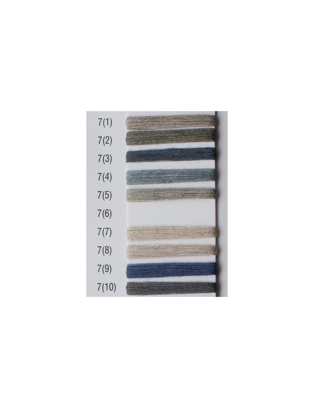 Linen yarn flax | Hørgarn i fire tykkelser | Grønlig beige farve