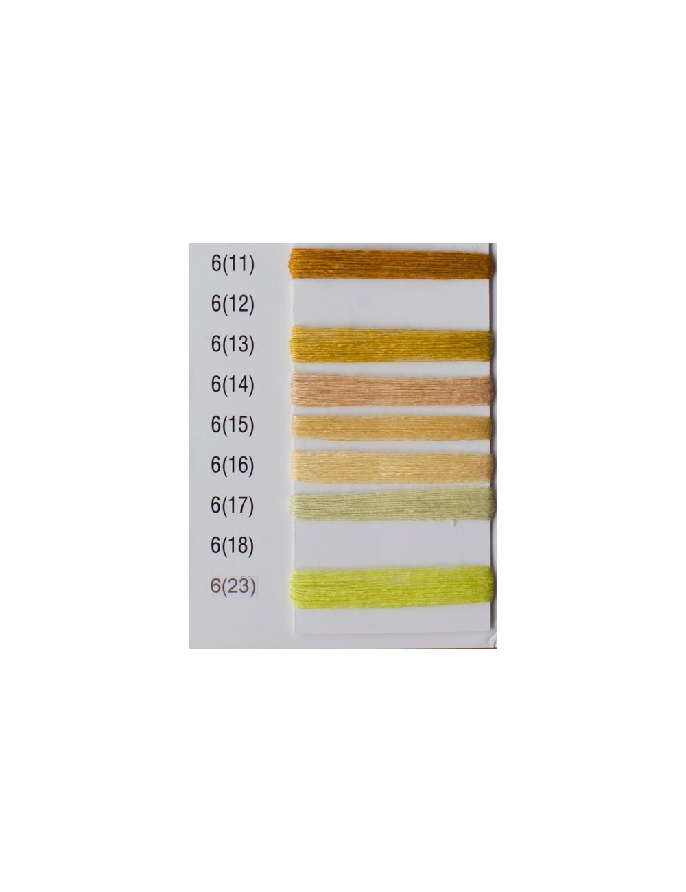 Linen yarn flax | Hørgarn i fire tykkelser | sart gul farve